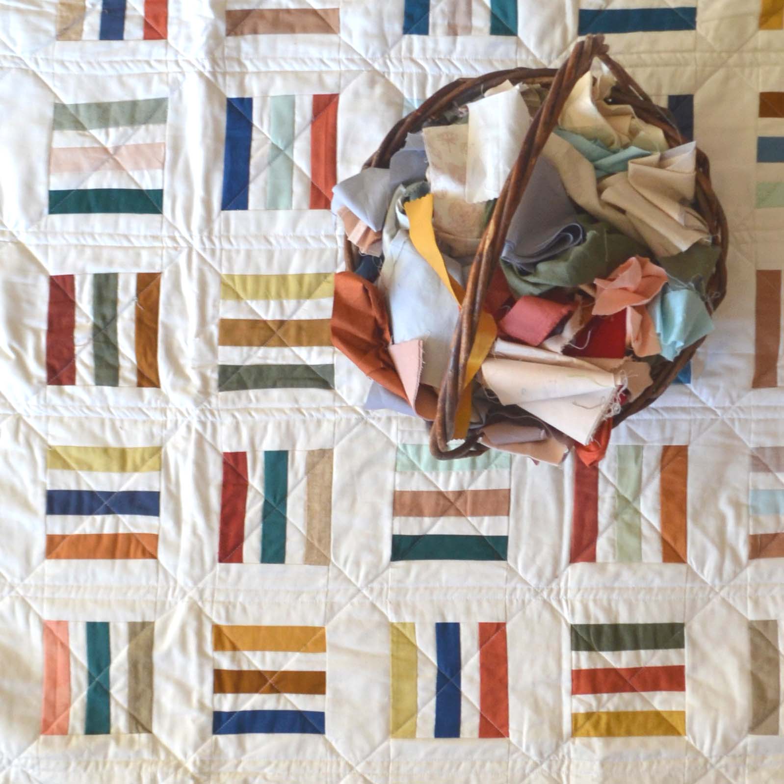 Scrappy Lines Quilt Pattern - Side Lake Stitch